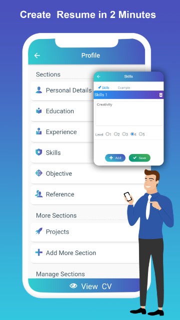 ICV - Free Resume builder & CV Maker - Intelligent CV app