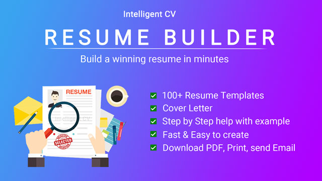 ICV - Free Resume builder & CV Maker - Intelligent CV app